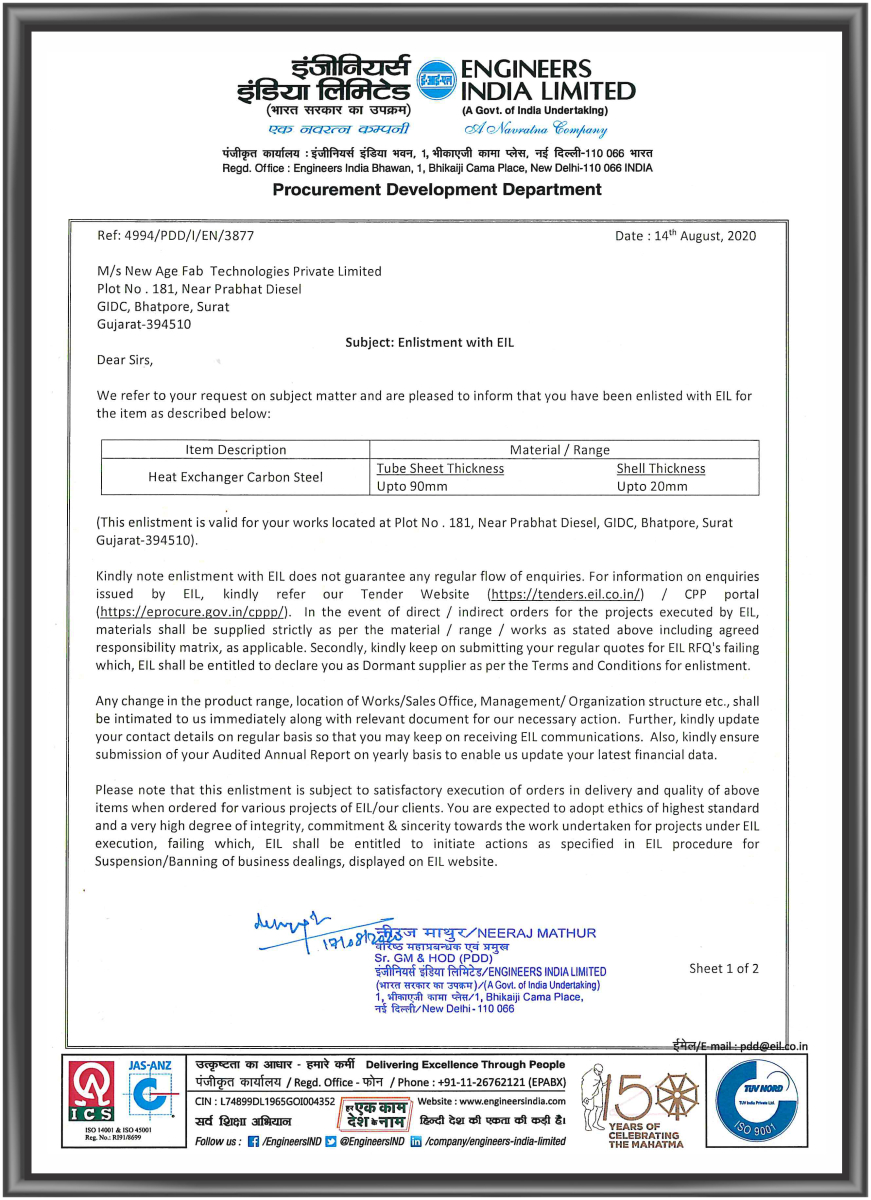 NEW AGE FAB TECHNOLOGIES PVT. LTD